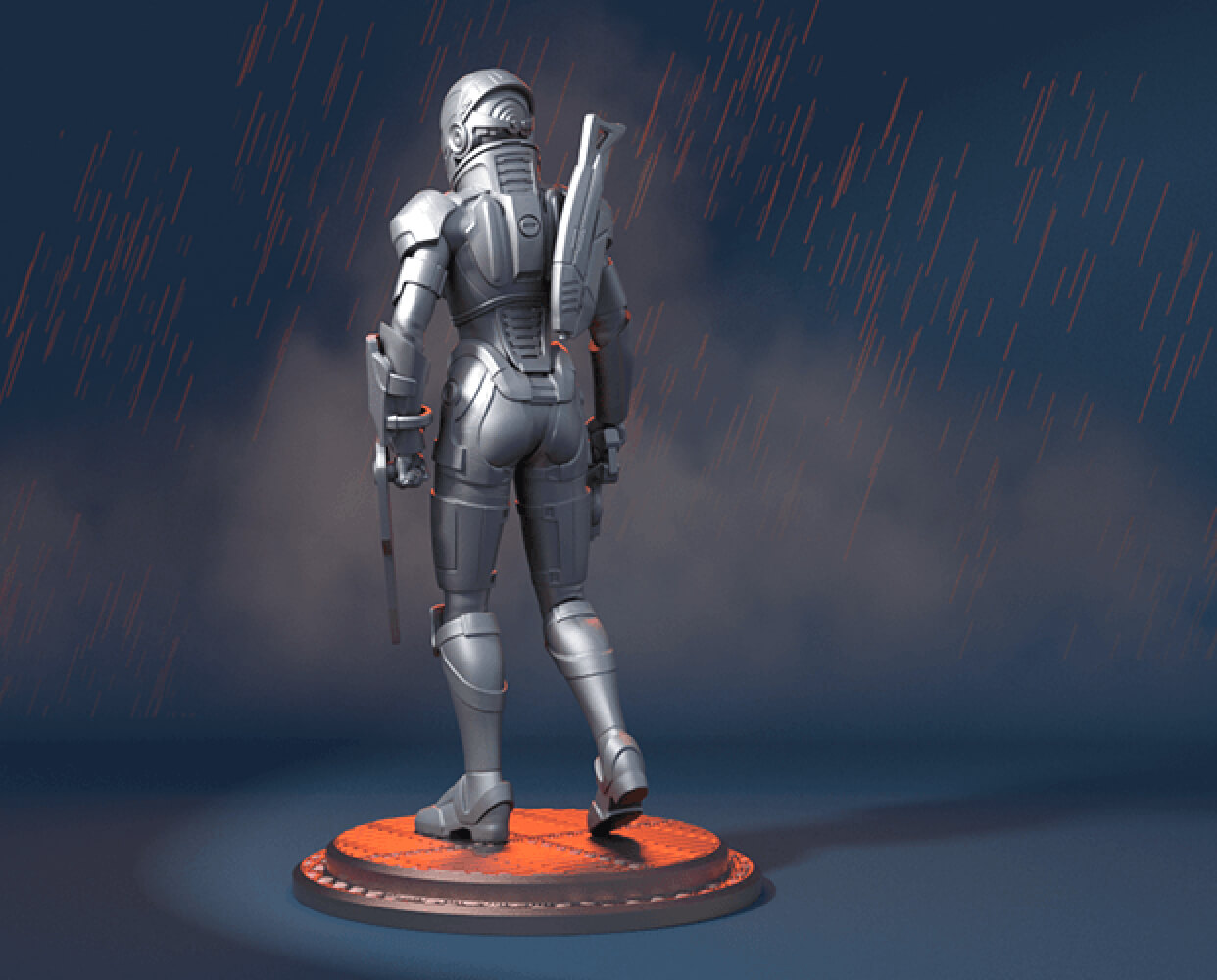 Mass Effect Female Shepard - 3D Model by goldenriveth02