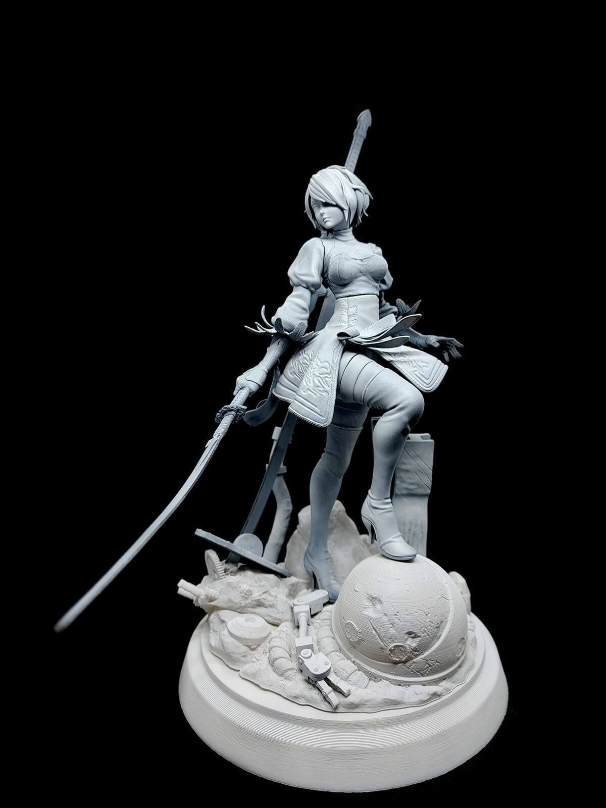 NieR Automata 2B - 3D Model by goldenriveth02