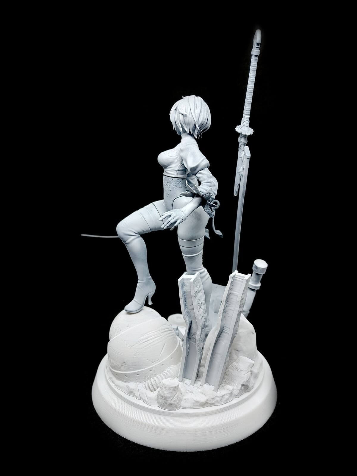 NieR Automata 2B - 3D Model by goldenriveth02
