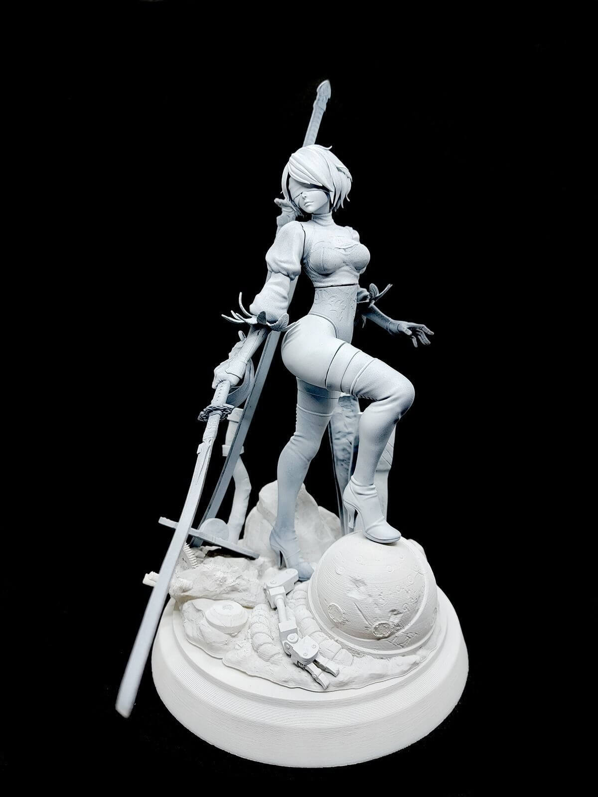 NieR Automata 2B - 3D Model by goldenriveth02