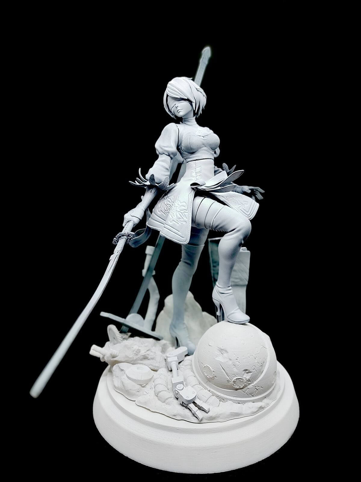 NieR Automata 2B - 3D Model by goldenriveth02