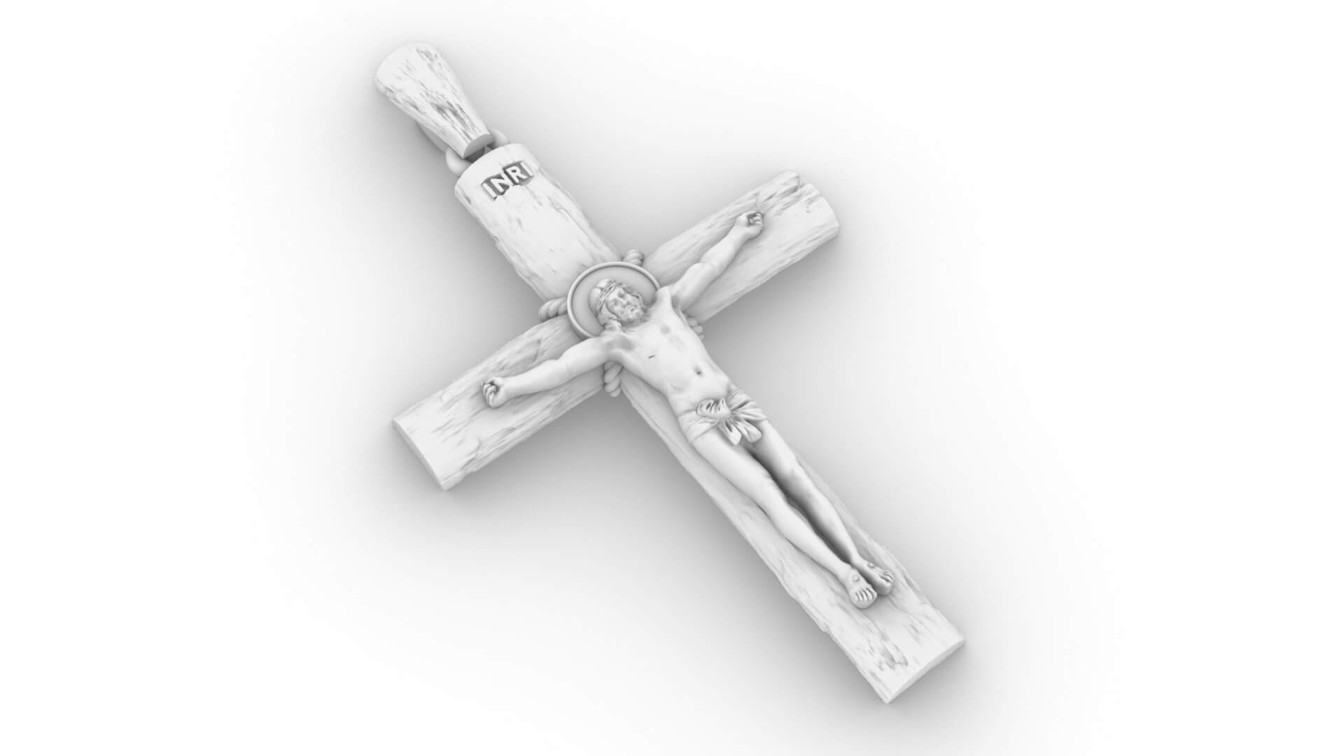Cross with Savior - 3D Model by Goldman