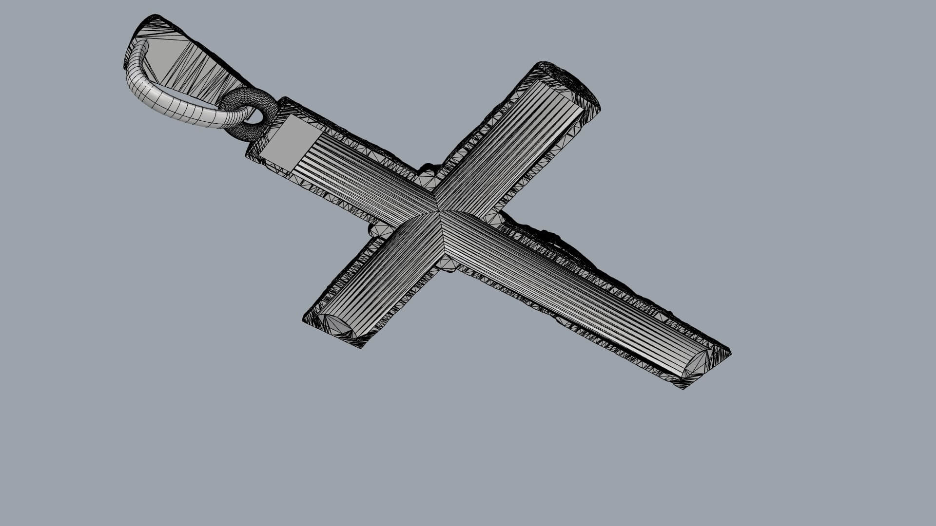 Cross with Savior - 3D Model by Goldman