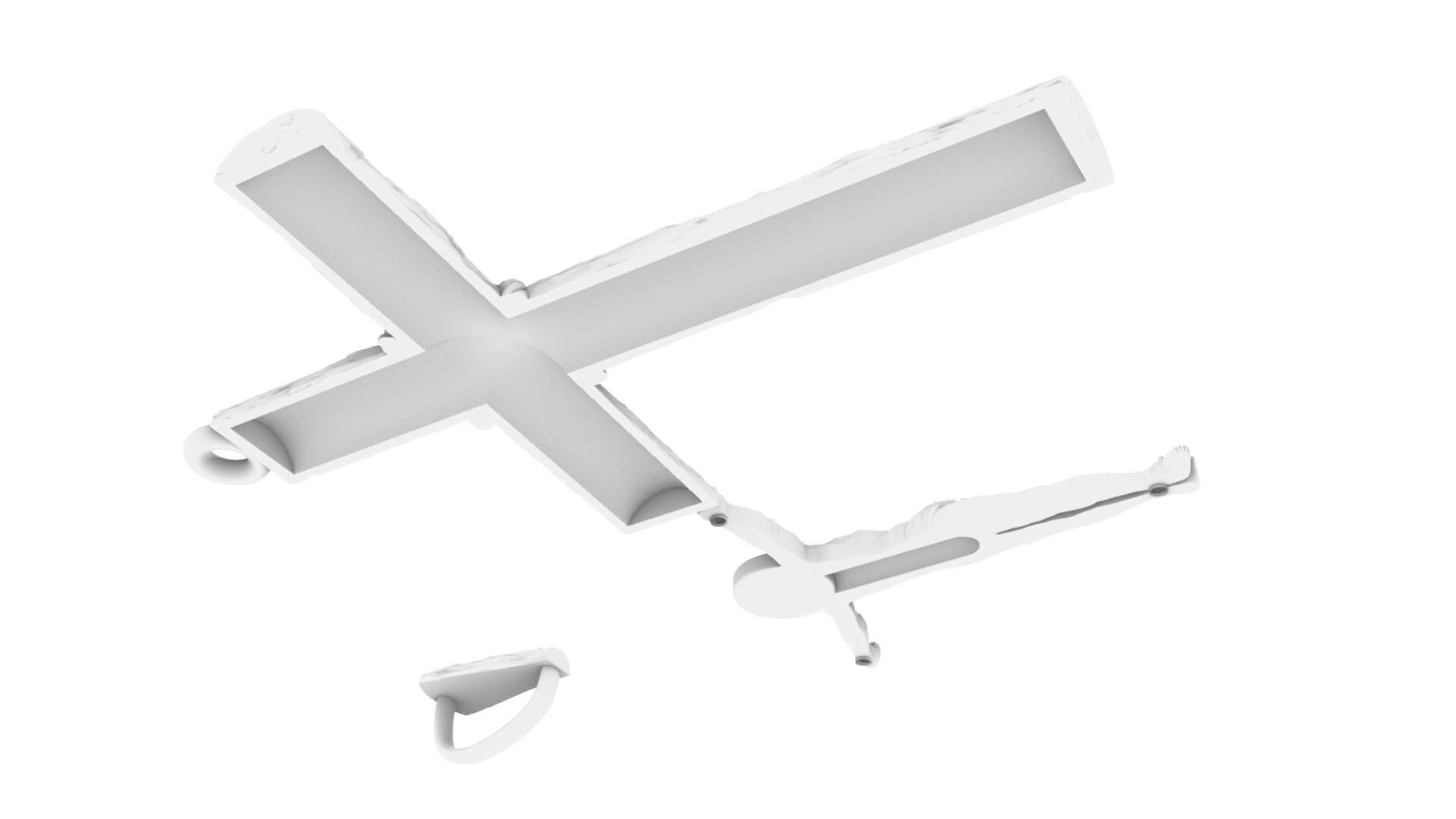 Cross with Savior - 3D Model by Goldman