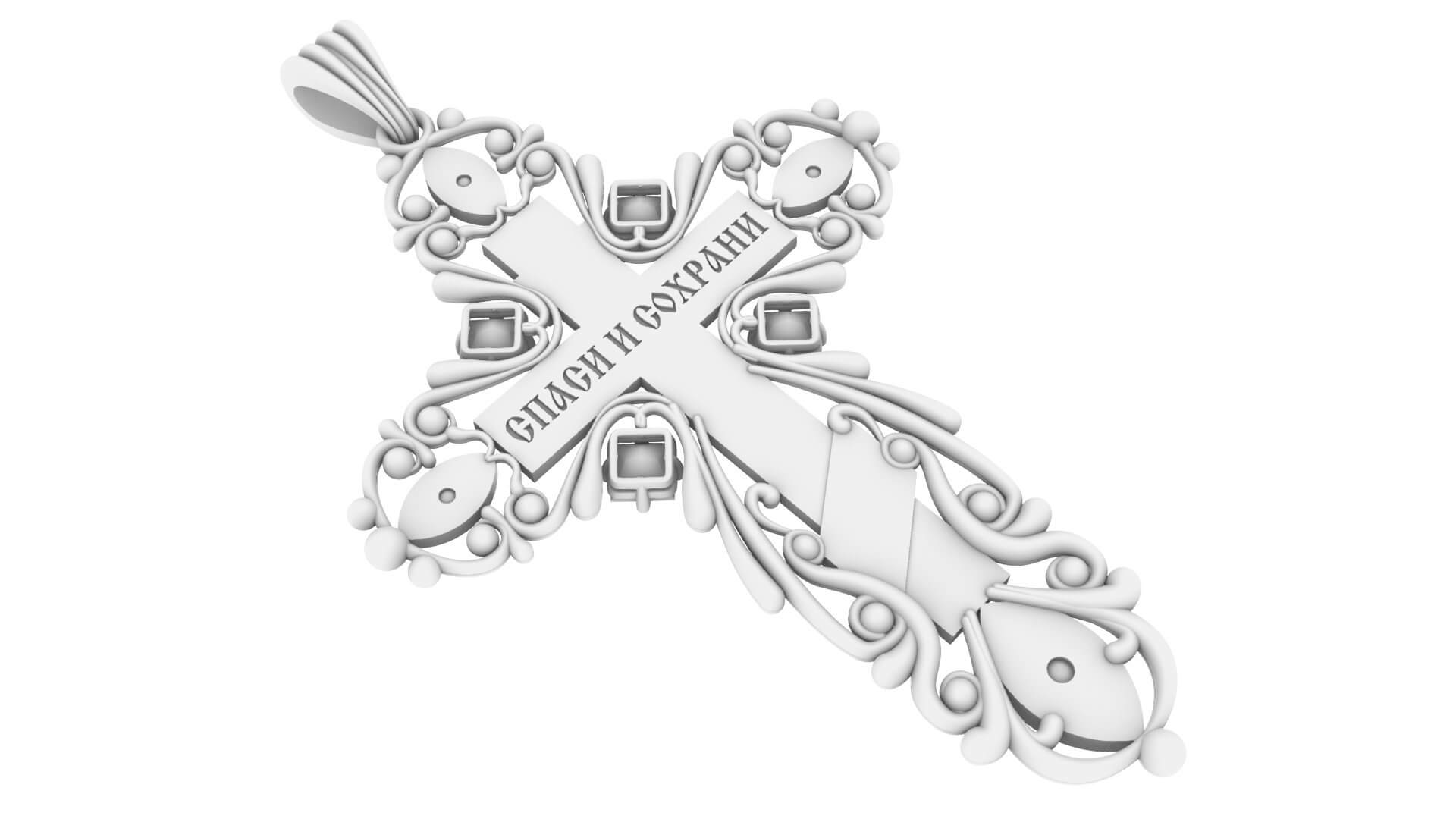 Orthodox Cross - 3D Model by Goldman