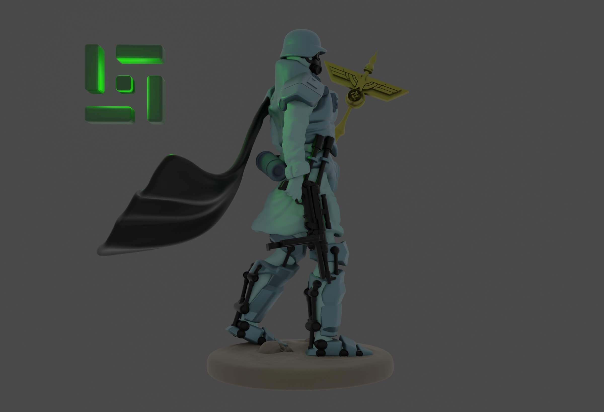 Assault Standard-Bearer of The 9th Reich 3D Model by Gomenyuk