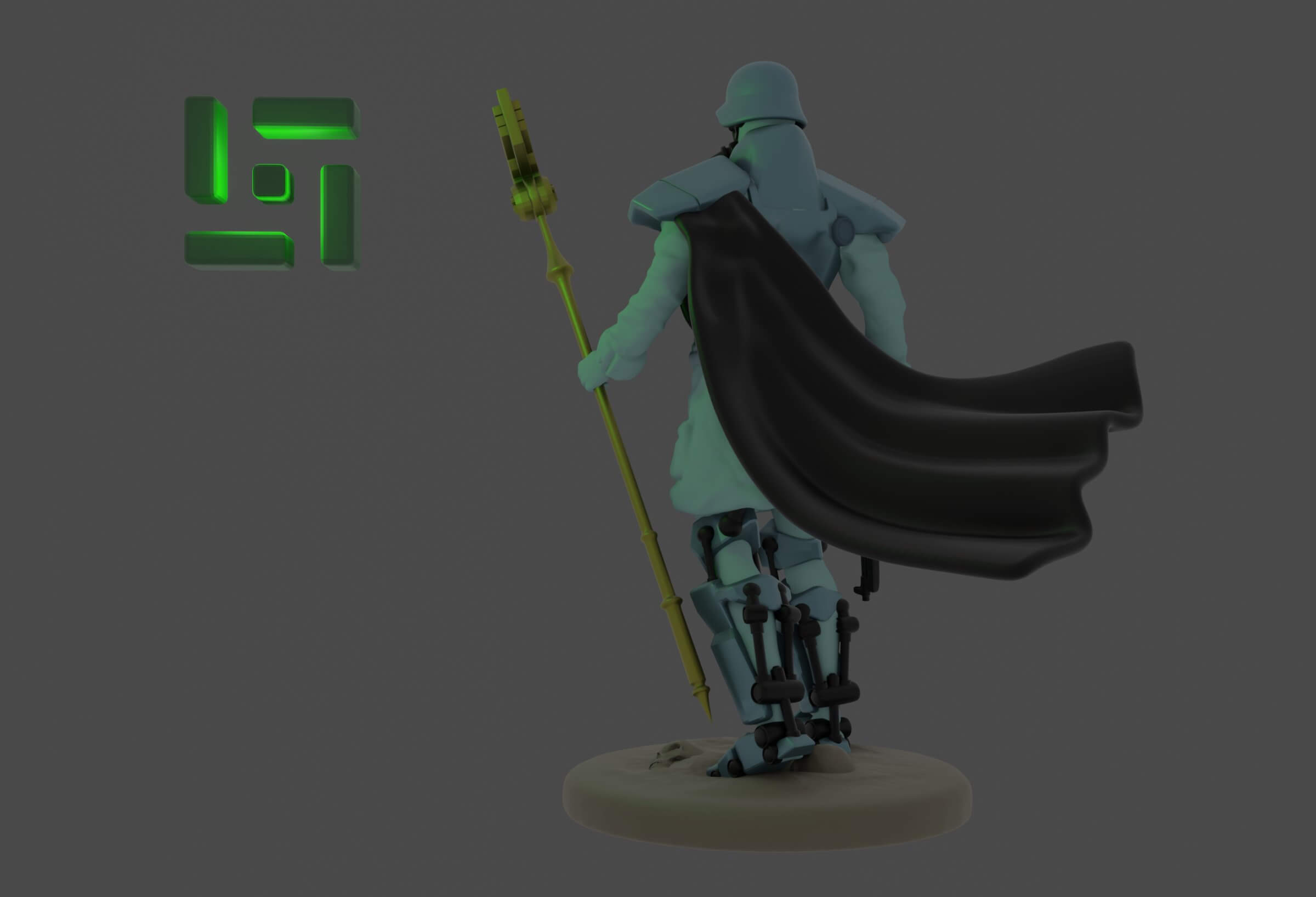 Assault Standard-Bearer of The 9th Reich 3D Model by Gomenyuk