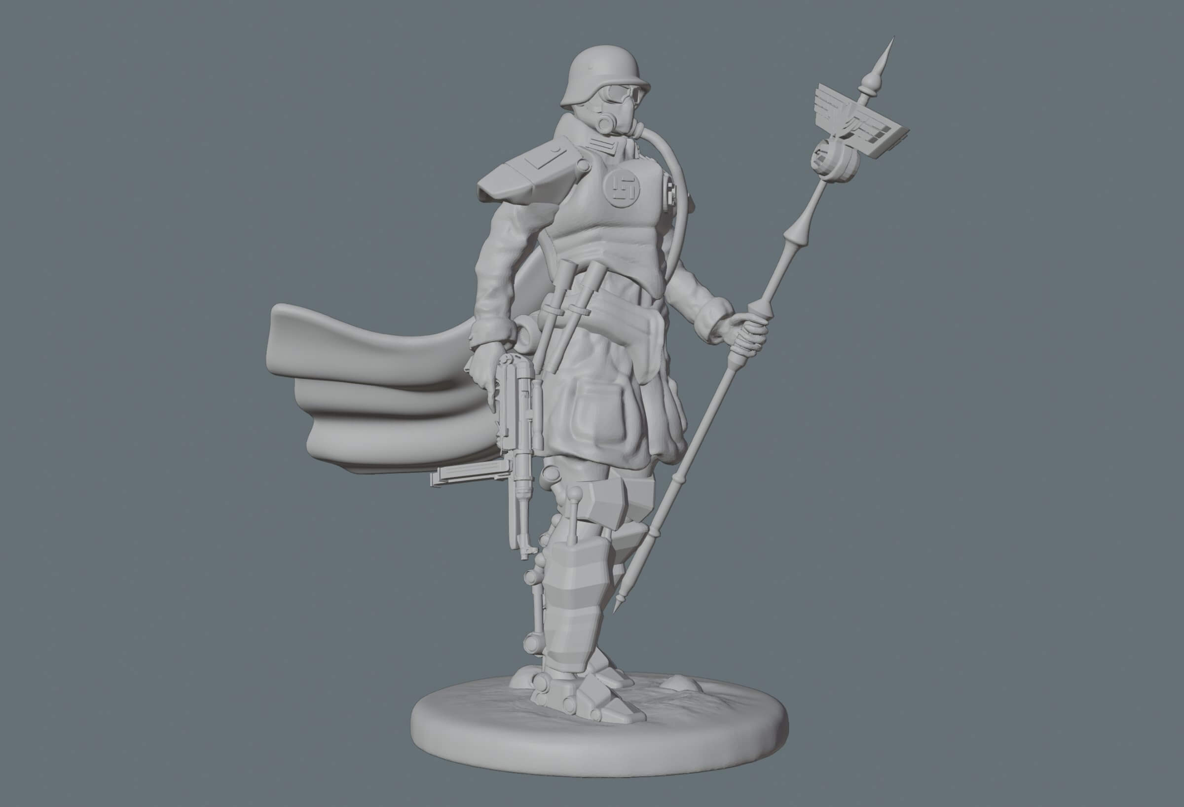 Assault Standard-Bearer of The 9th Reich 3D Model by Gomenyuk