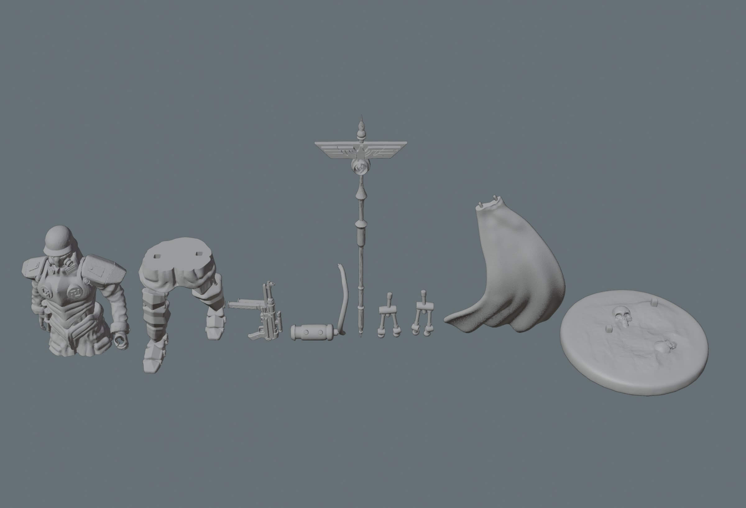 Assault Standard-Bearer of The 9th Reich 3D Model by Gomenyuk