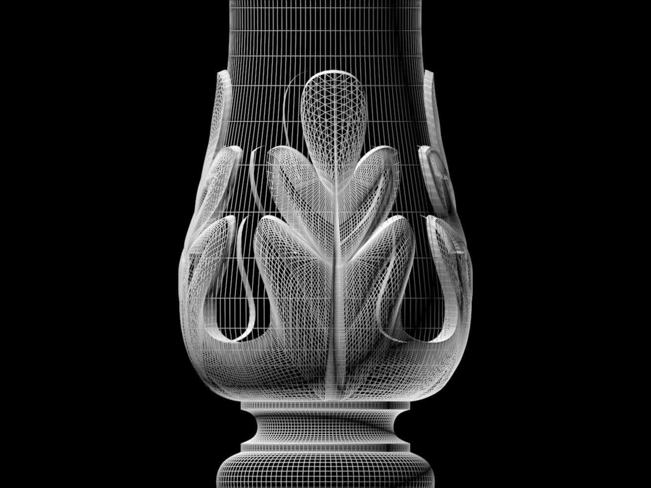 Column With Leaves for CNC Milling - Free 3D Model by GoodWood