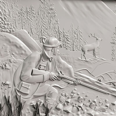 Relief Picture Hunter on The Hunt for a CNC Router - 3D Model by GoodWood