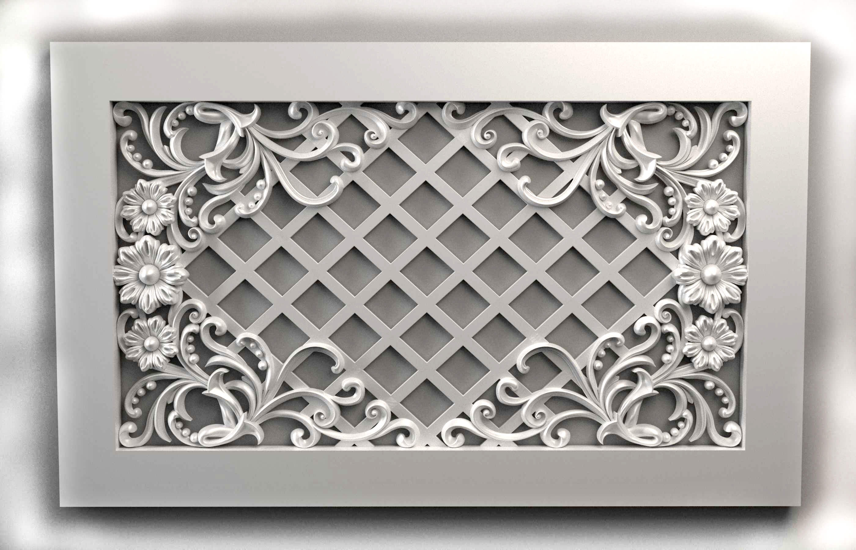 Radiator Grill for CNC Router - 3D Model by GoodWood