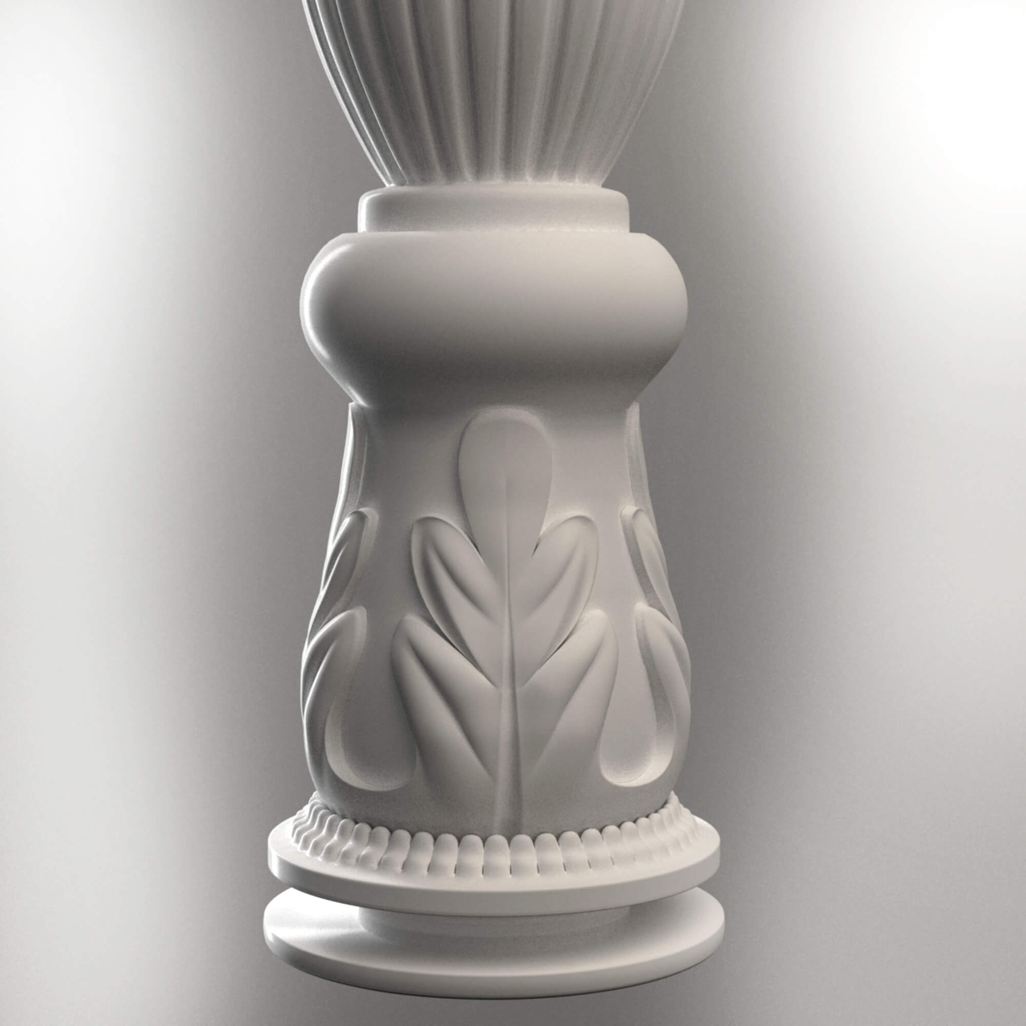 Column With Leaves for CNC Milling 3D Print Model by GoodWood