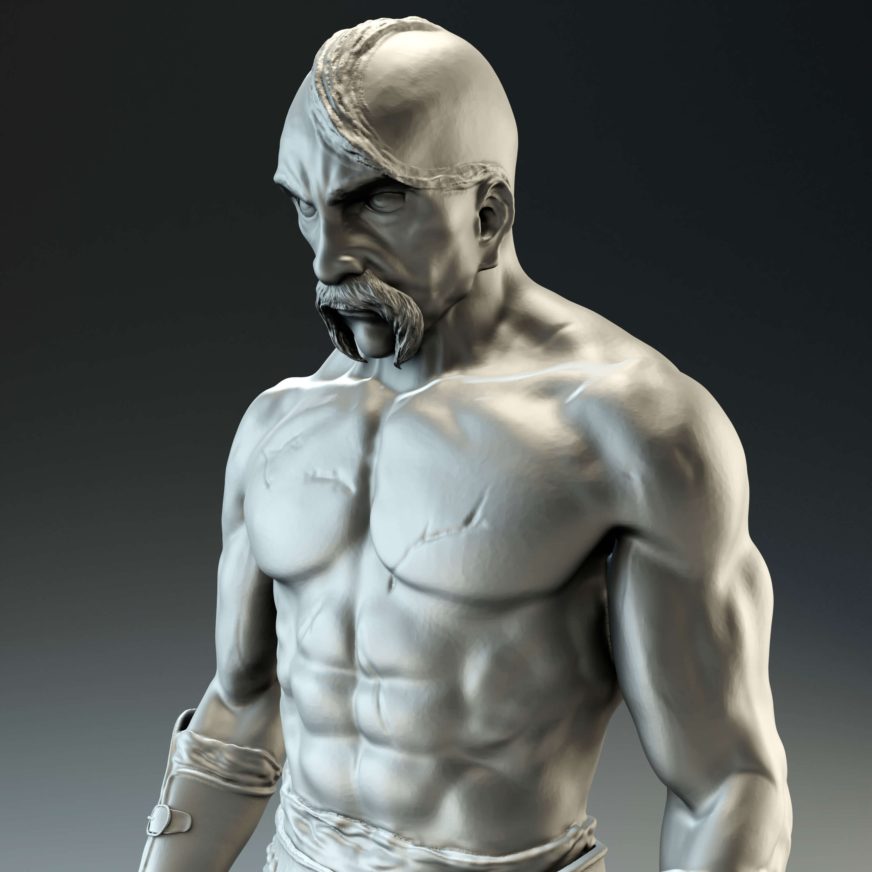 Cossack Warrior With Mace and Shield for CNC - 3D Model by GoodWood