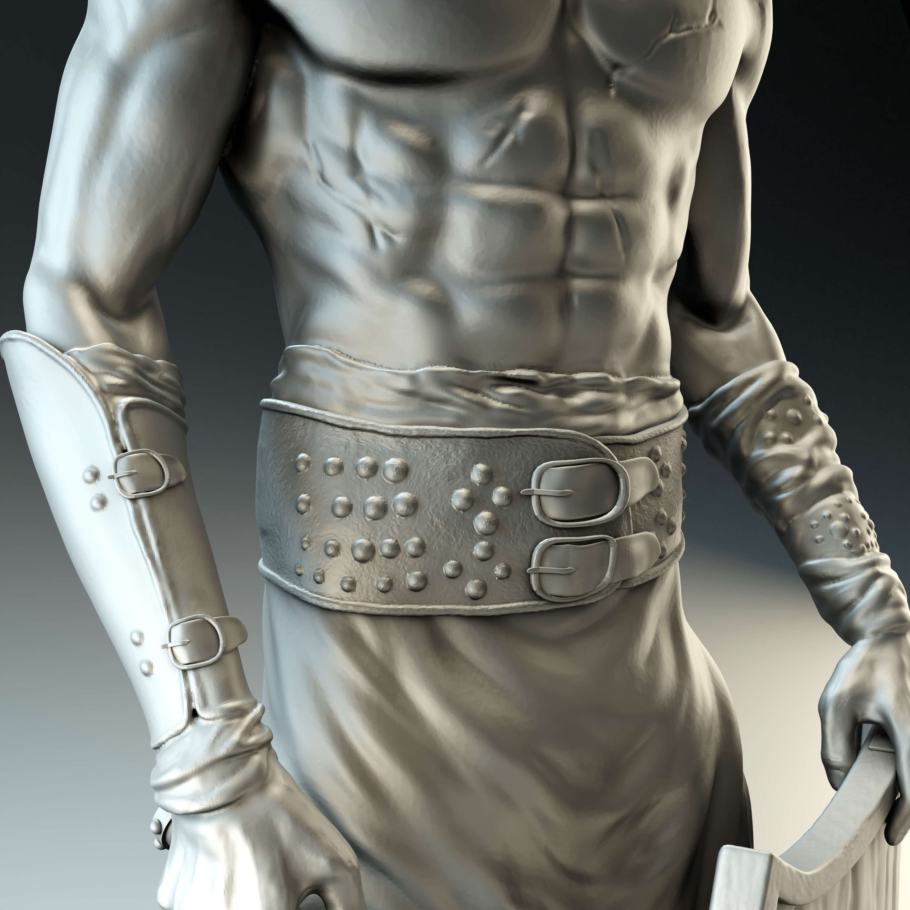 Cossack Warrior With Mace and Shield for CNC - 3D Model by GoodWood