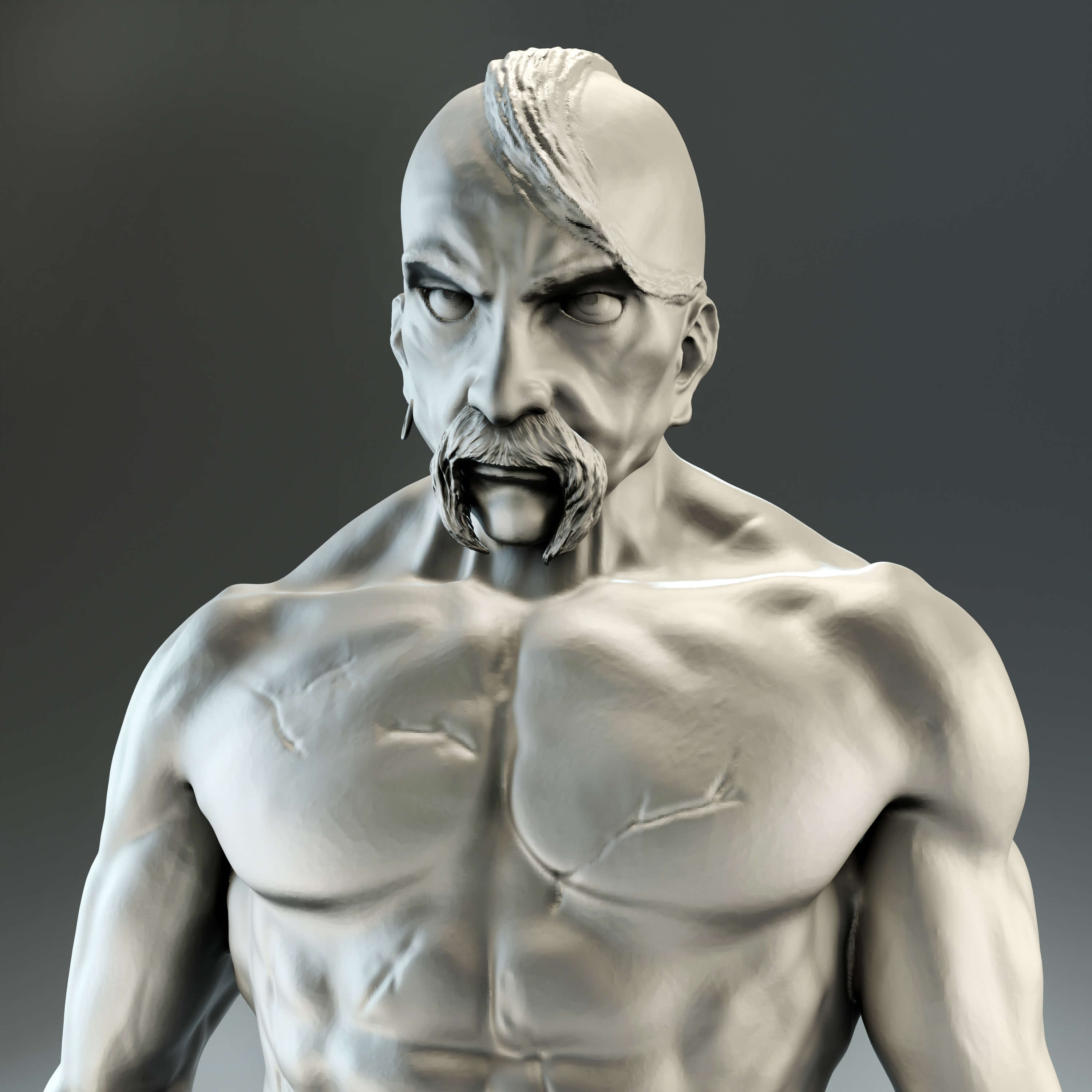 Cossack Warrior With Mace and Shield With Trident for CNC - 3D Model by ...