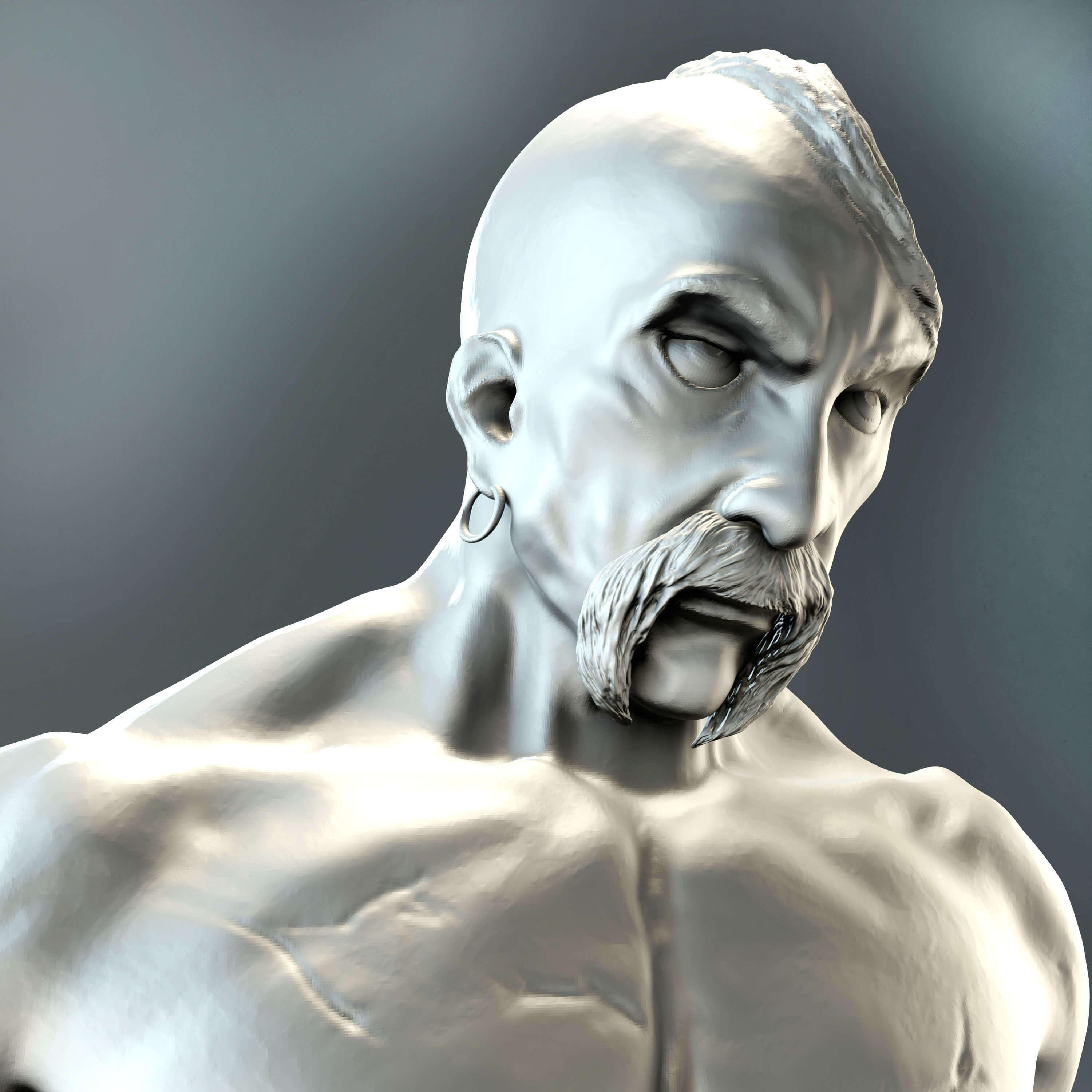 Cossack Warrior With Mace and Shield With Trident for CNC - 3D Model by ...