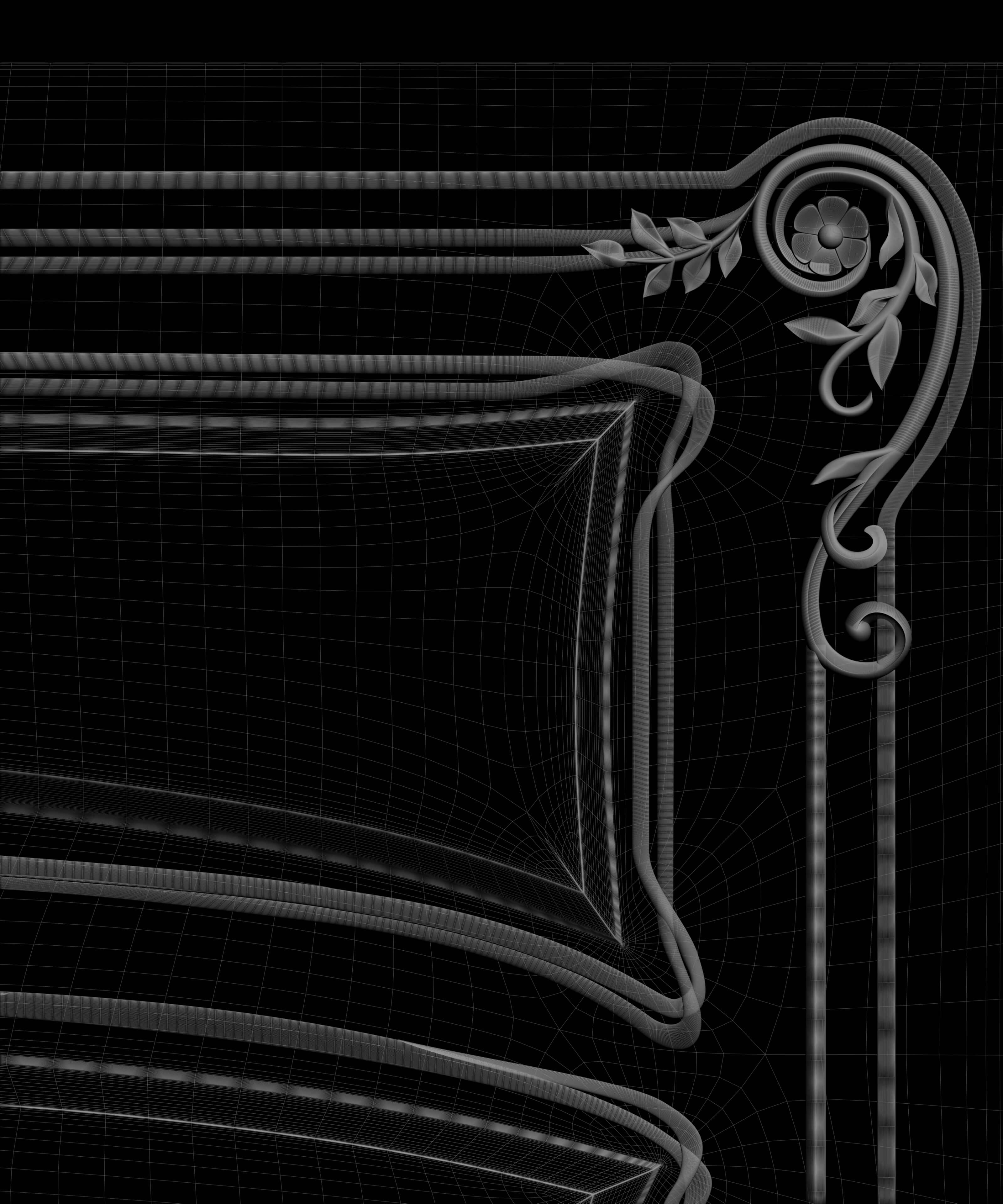 Doors With Curls, Flowers and Leaves for CNC Machine - 3D Model by GoodWood