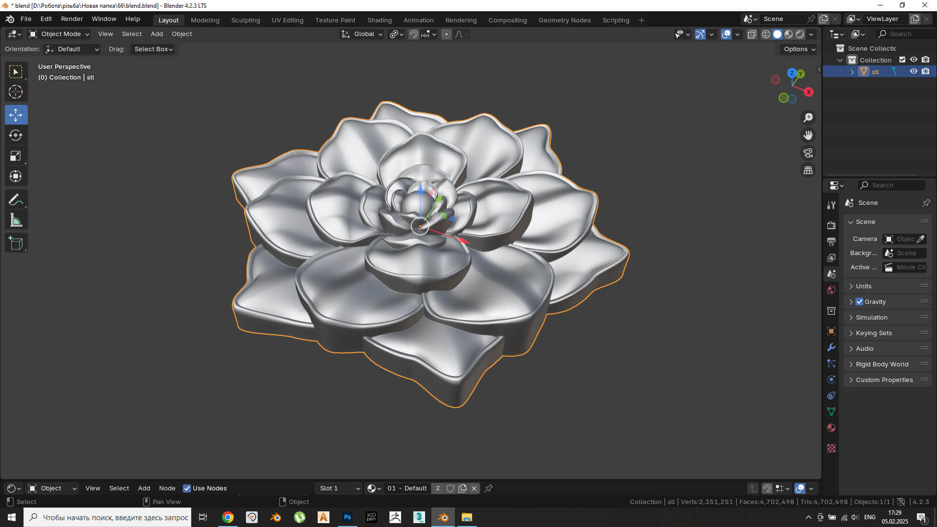 Flower for CNC Router 3D Print Model by GoodWood