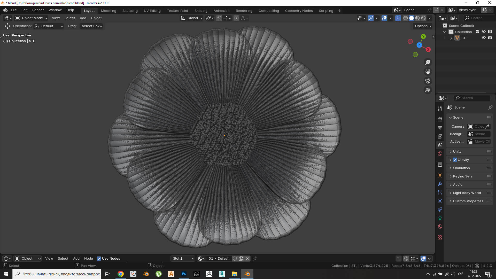Flower for CNC Router 3D Print Model by GoodWood