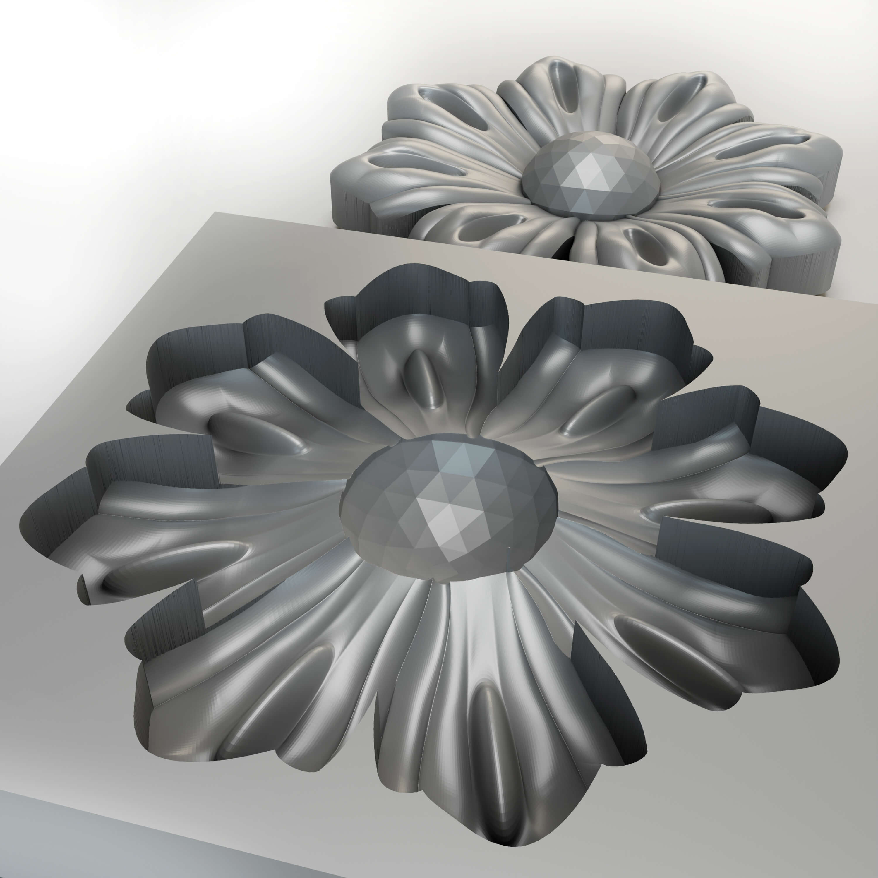 Flower - Silicone or Plaster Mold 3D Print Model by GoodWood