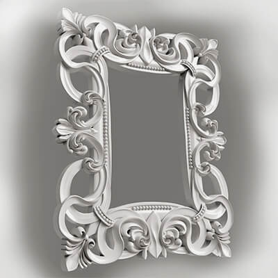 Frame for Mirror for CNC Milling - 3D Model by GoodWood