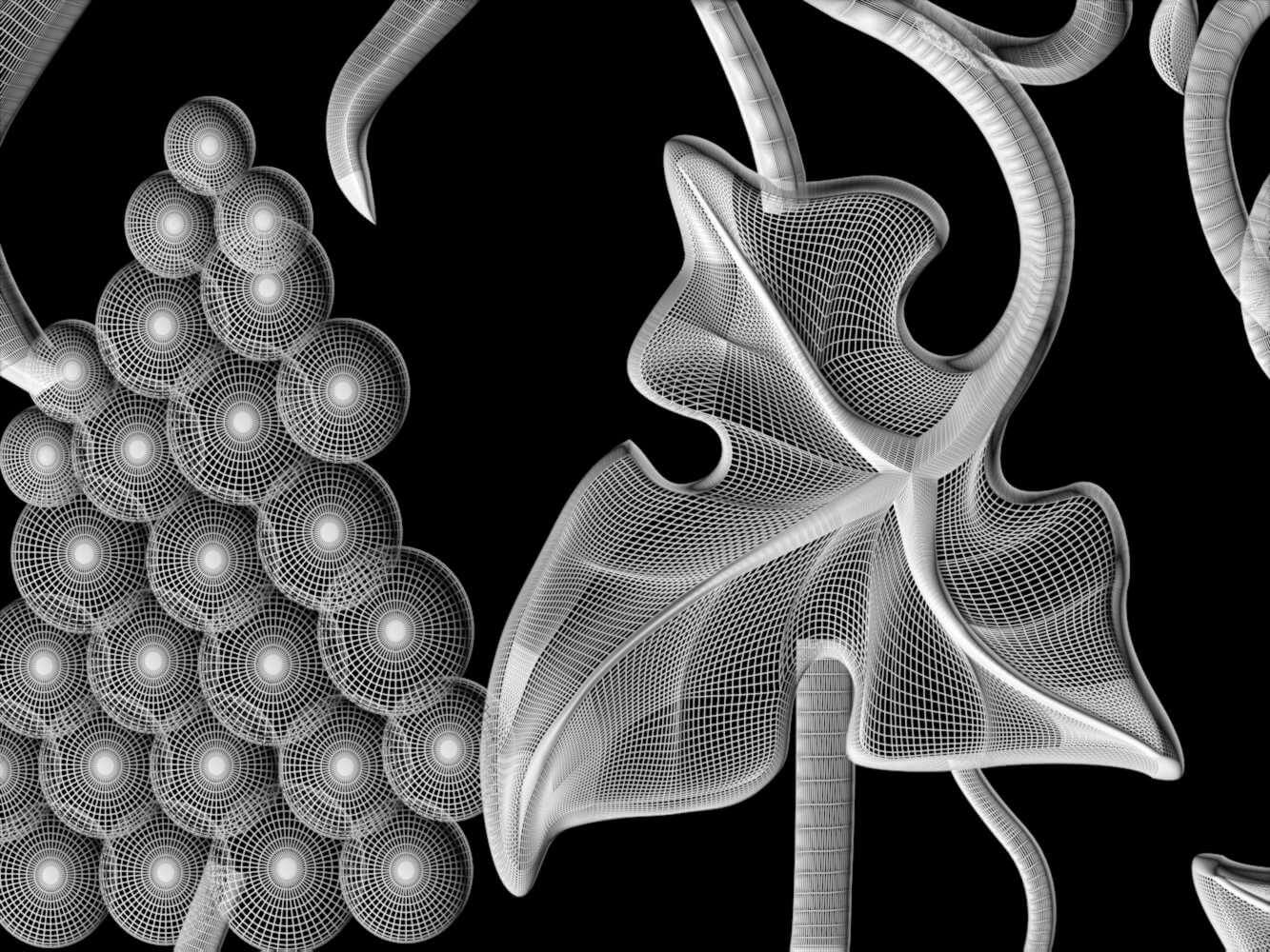 Grapes With Leaves for CNC Milling Machine - 3D Model by GoodWood