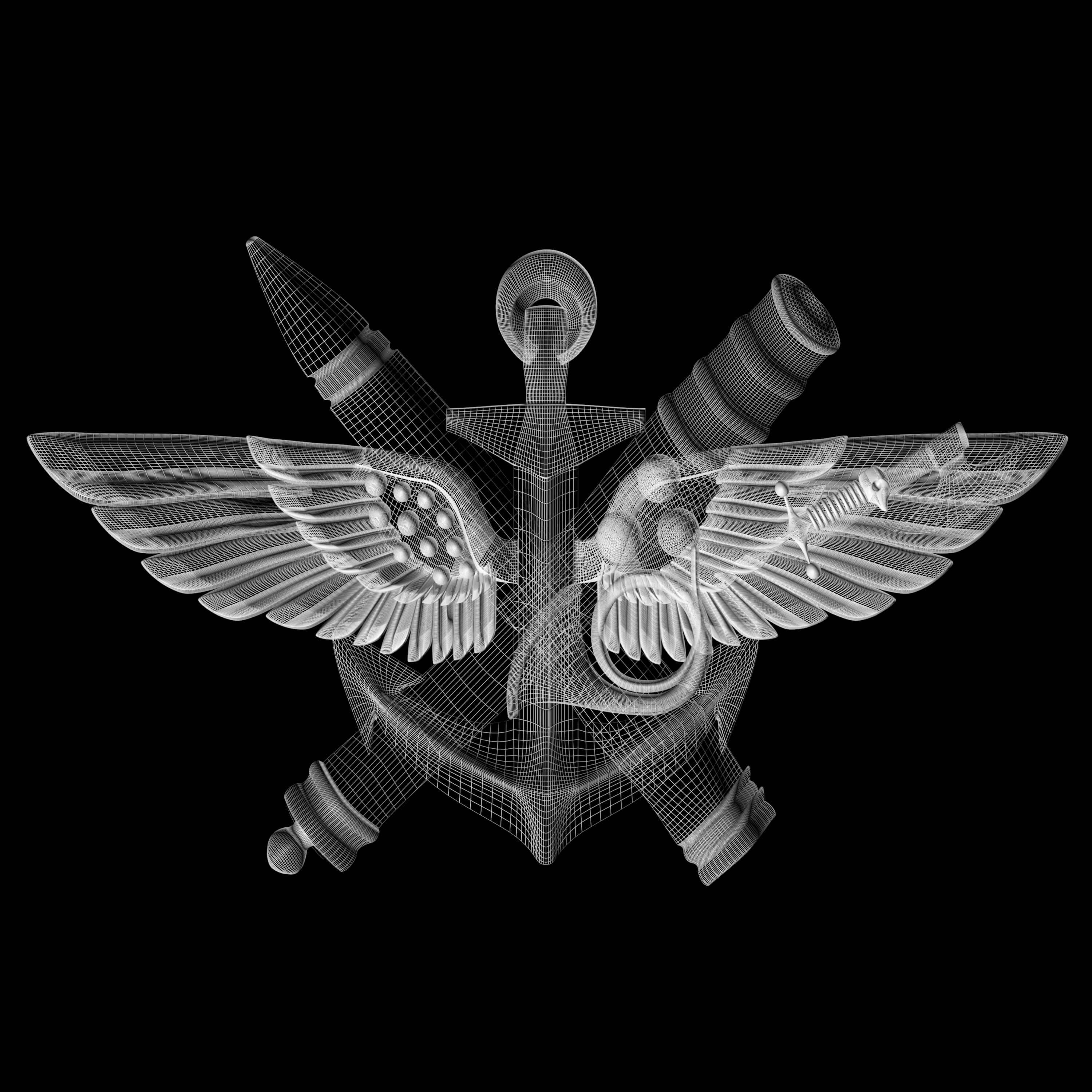 Icon Wing Anchor Gun Antimony Bullet for Milling CNC Machine - 3D Model ...