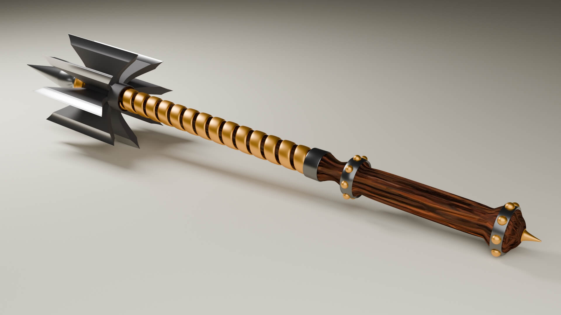 Mace Ax High-Poly Model by GoodWood