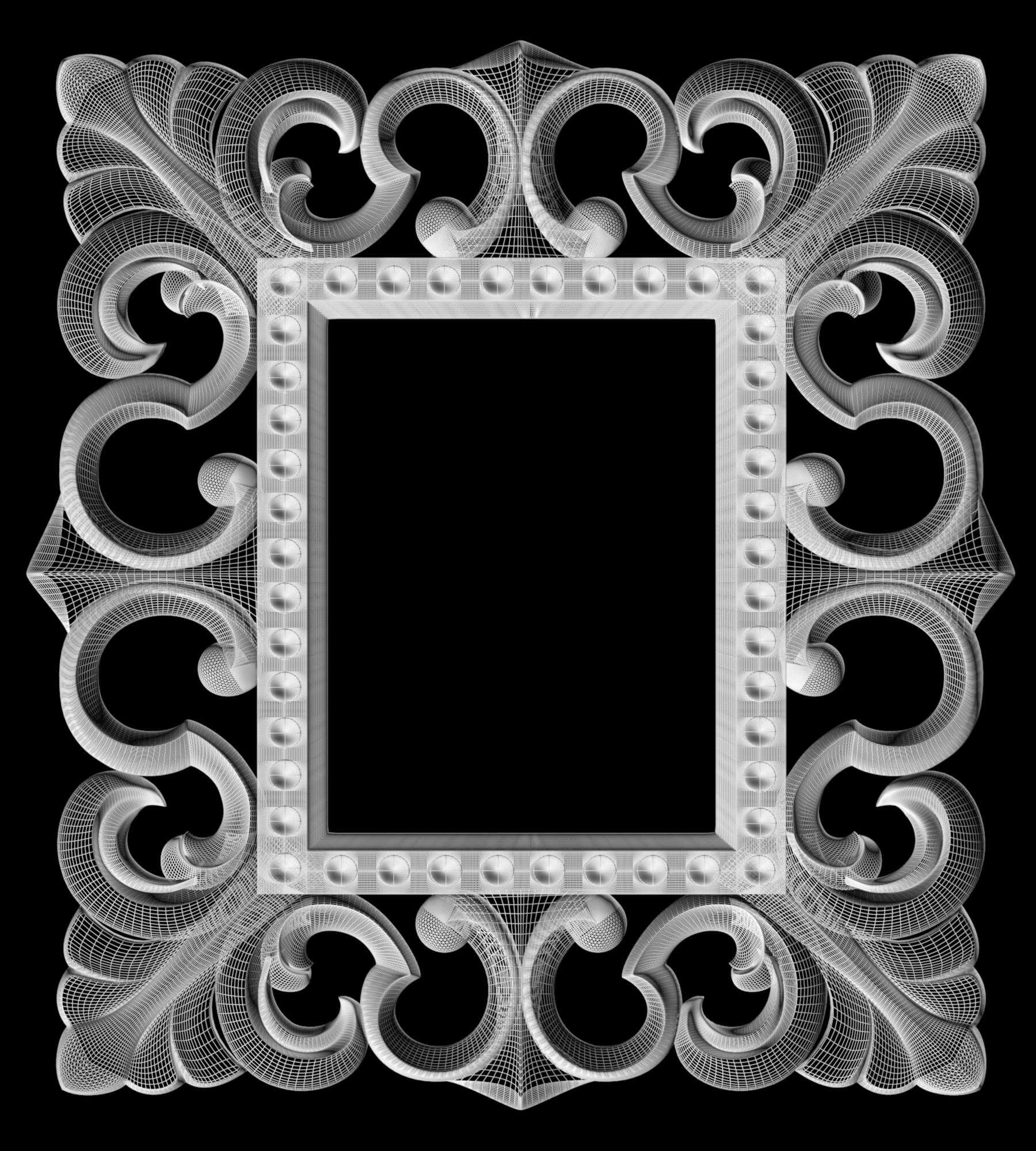 Photo Frame or Mirror for CNC Router - 3D Model by GoodWood