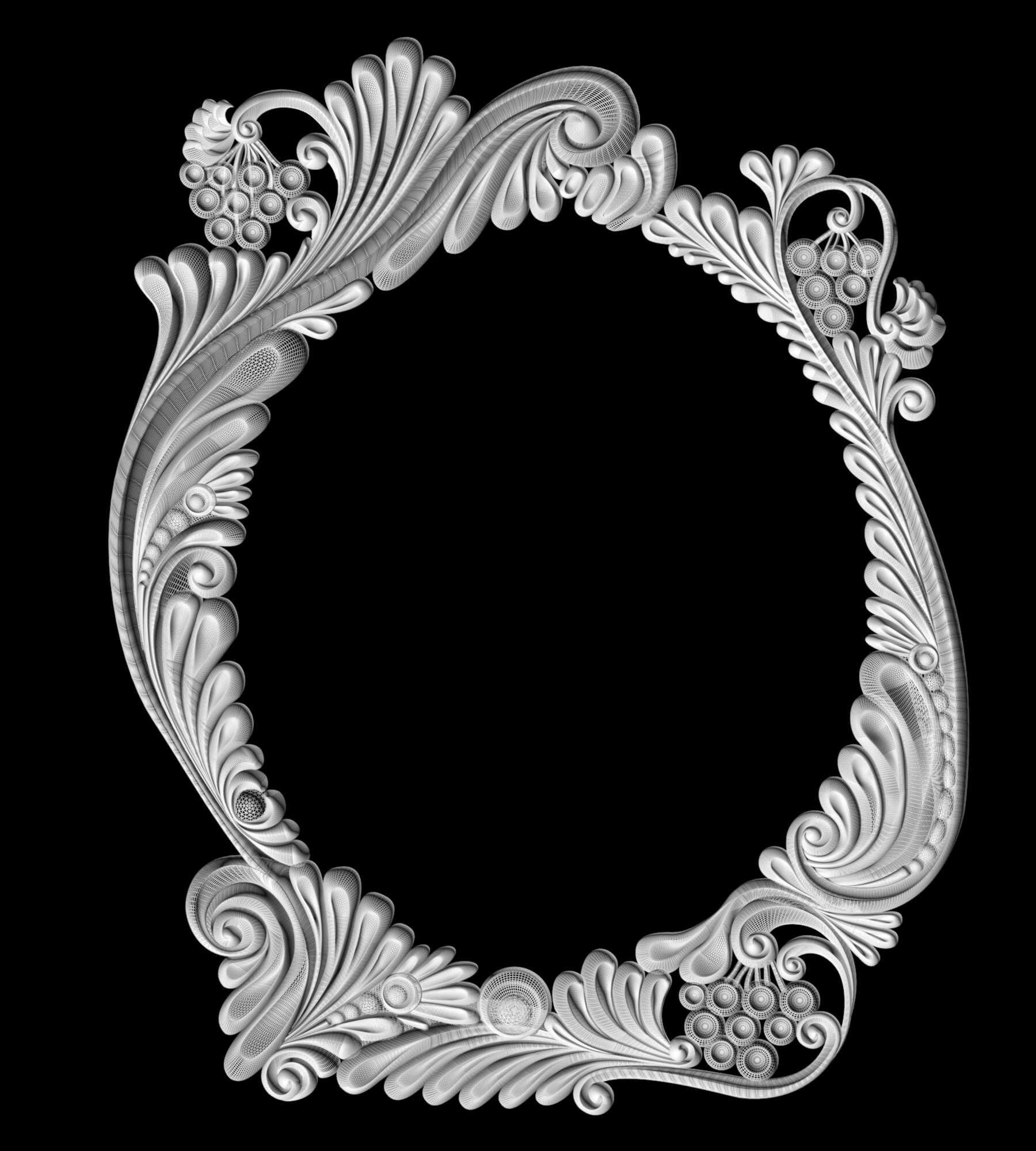 Photo Frame or Mirror for CNC Router - 3D Model by GoodWood