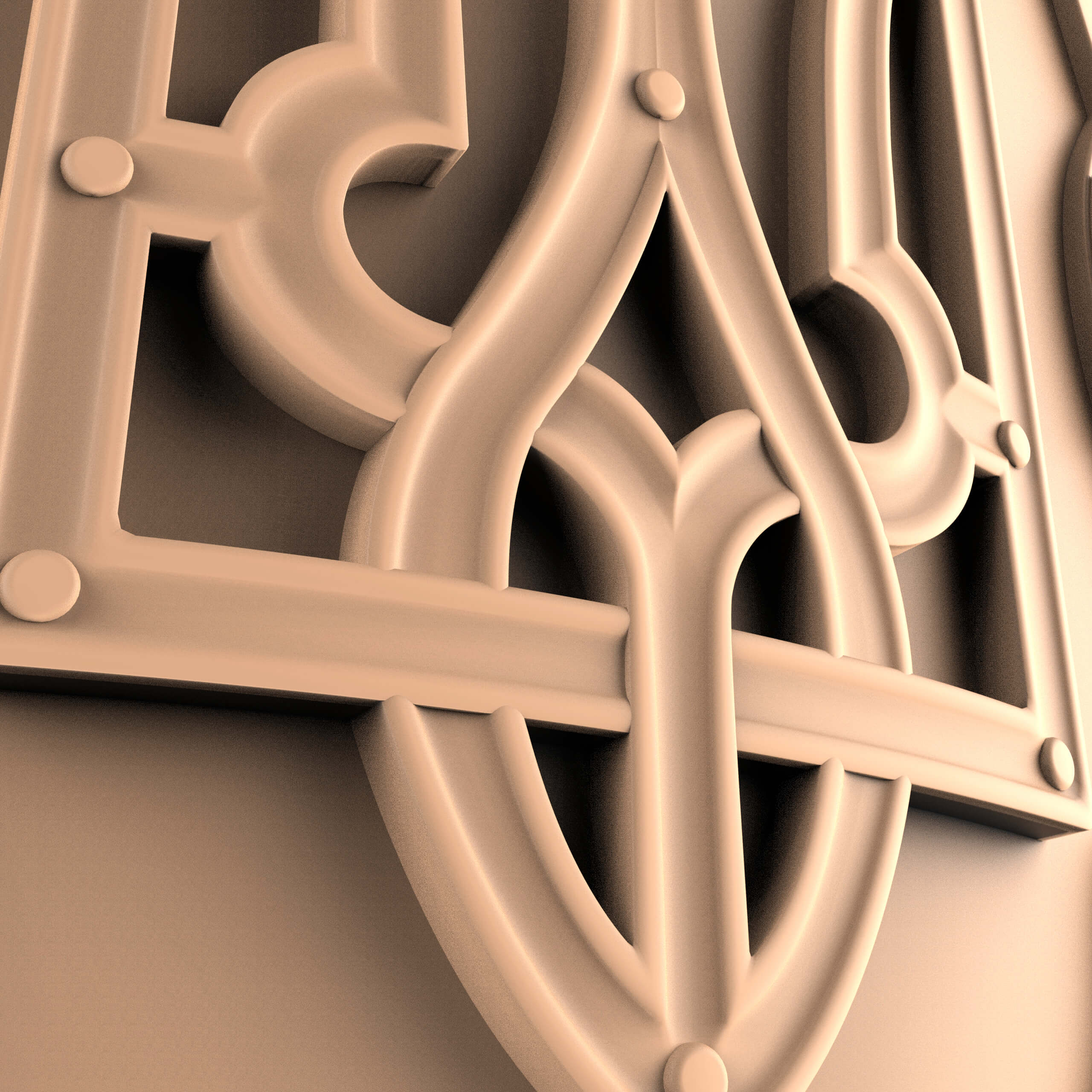 Shield of a Warrior With a Trident for CNC and 3D Printing by GoodWood