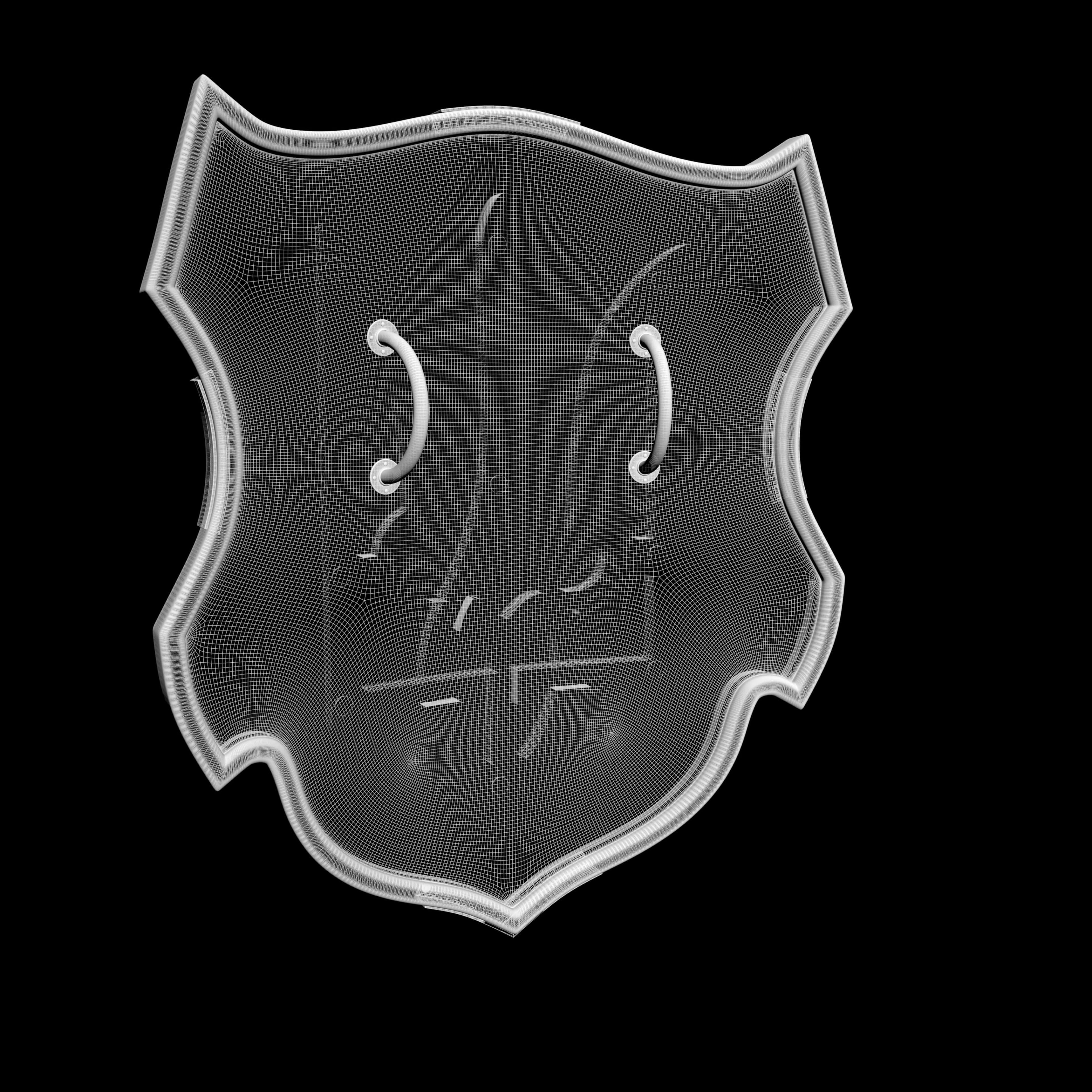 Shield of a Warrior With a Trident for CNC and 3D Printing by GoodWood