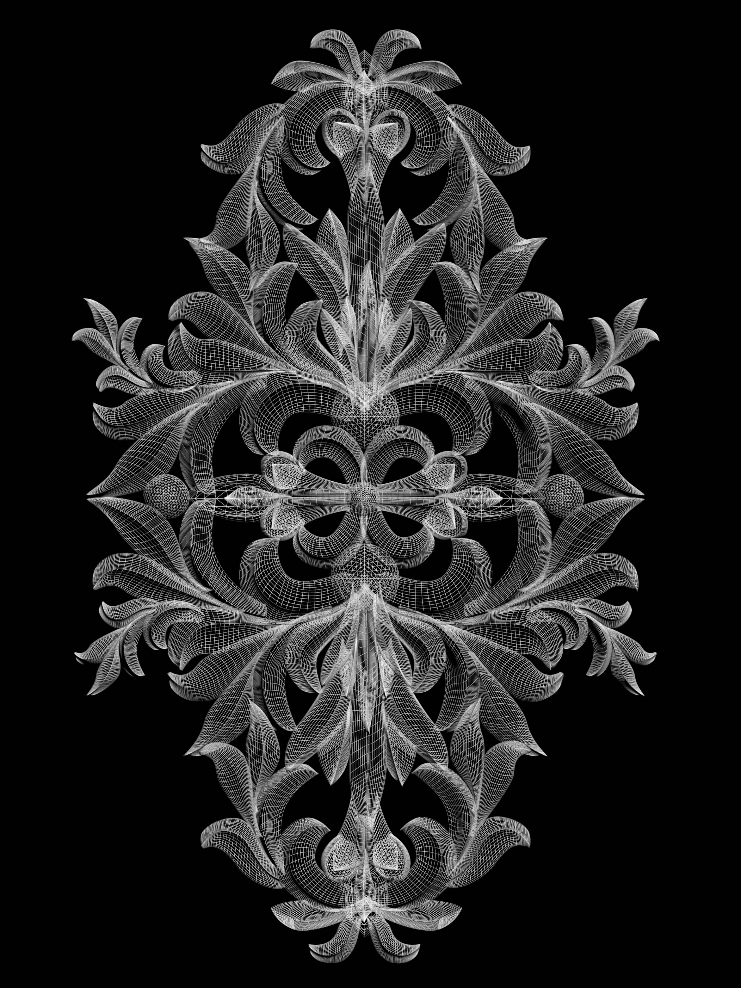 Wall Decor With Leaves for Milling CNC Machines - 3D Model by GoodWood