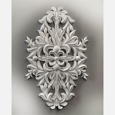 Wall Decor With Leaves for Milling CNC Machines - 3D Model by GoodWood