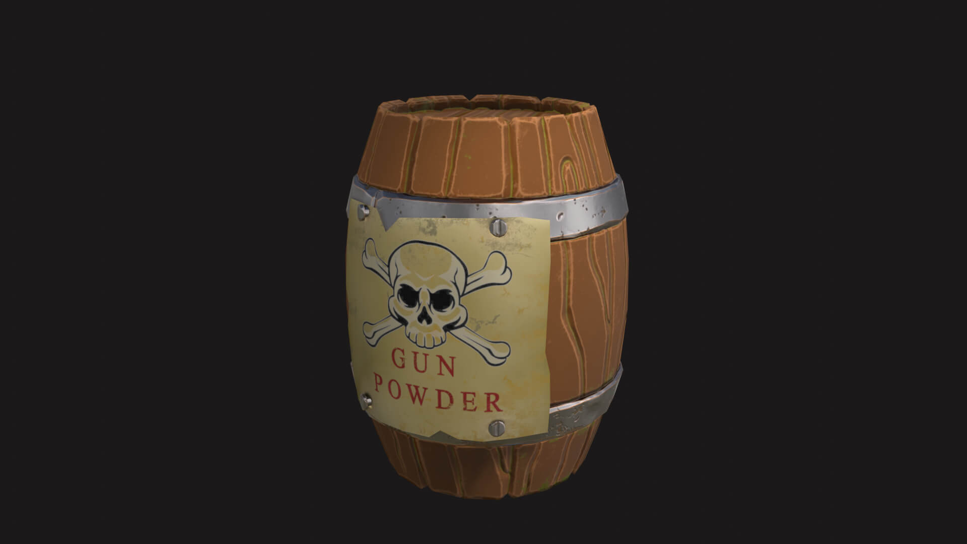 Gunpowder Barrel - 3D Model by goragent