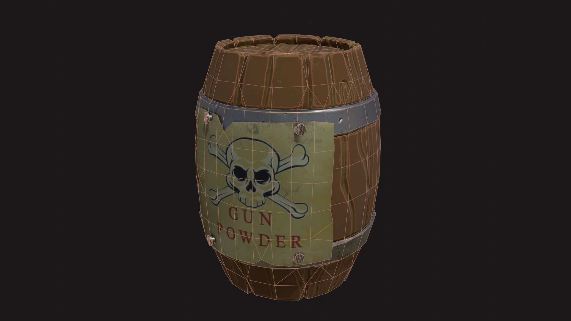 Gunpowder Barrel - 3D Model by goragent
