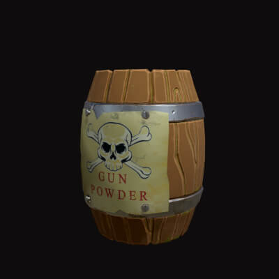 Gunpowder Barrel - 3D Model by goragent