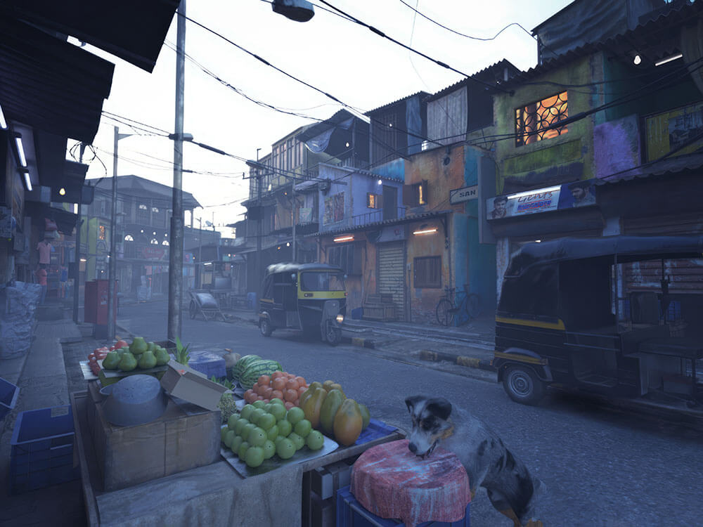 Early Morning Somewhere Near Delhi 3D Render by gorjira
