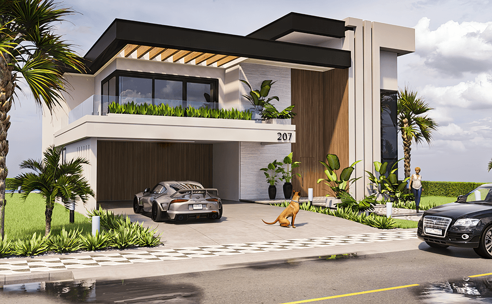 Somewhere Near Miami 3D Render, Digital Art by gorjira