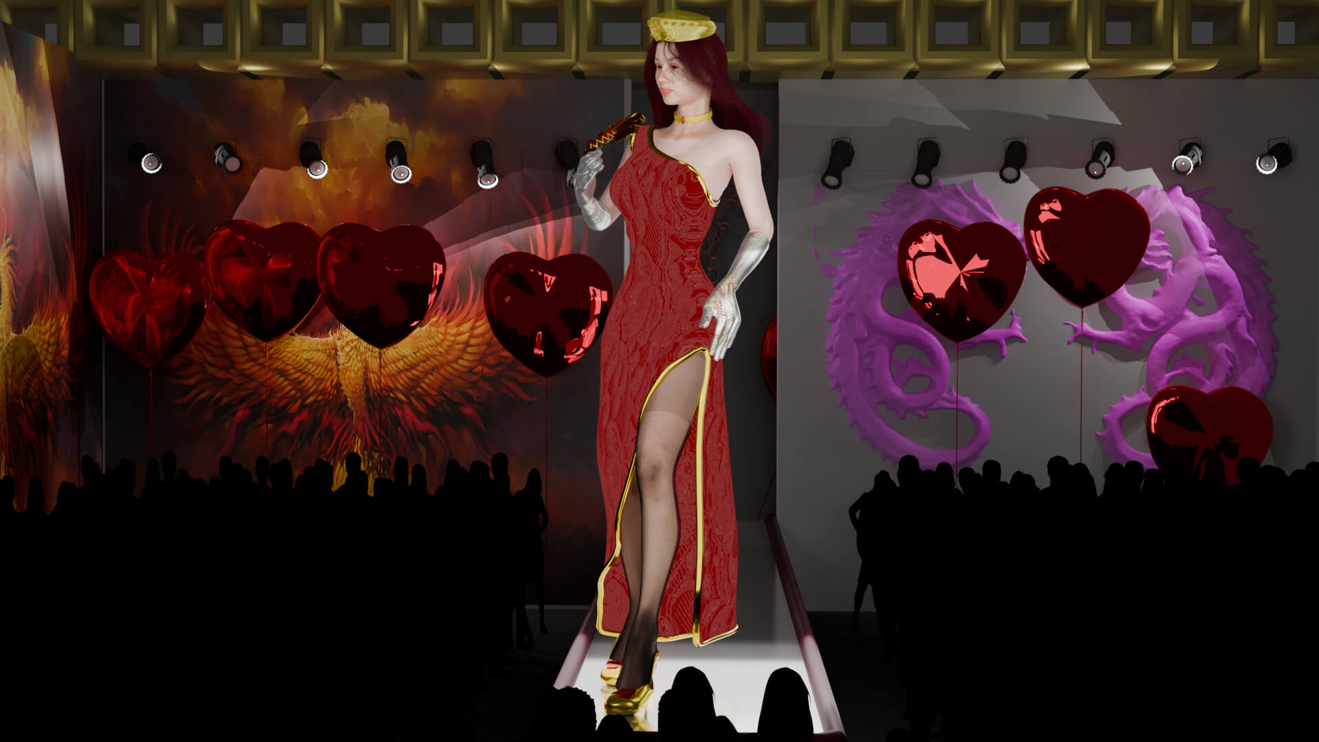 The Phoenix Girl - Lian () 3D Render, Digital Art by Gowaili