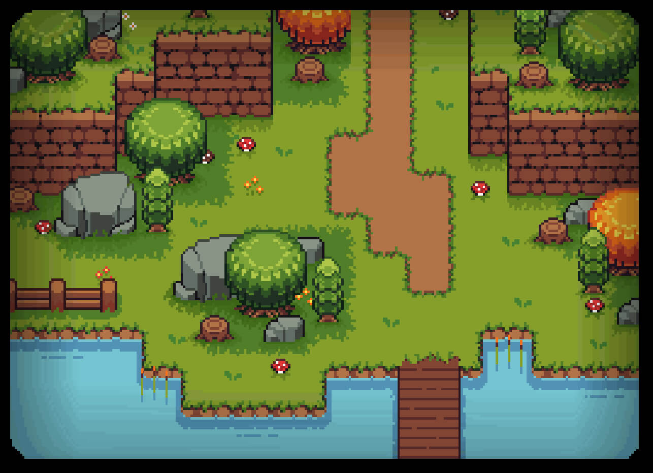 Nature Pixels V2 - Top-Down Pixel Art Asset Pack by Gowl