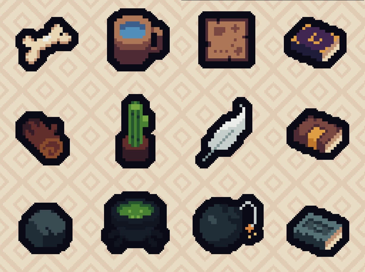 RPGems 32X32 - More Than 300+ RPG Pixel Art Items 2D Game Asset by Gowl
