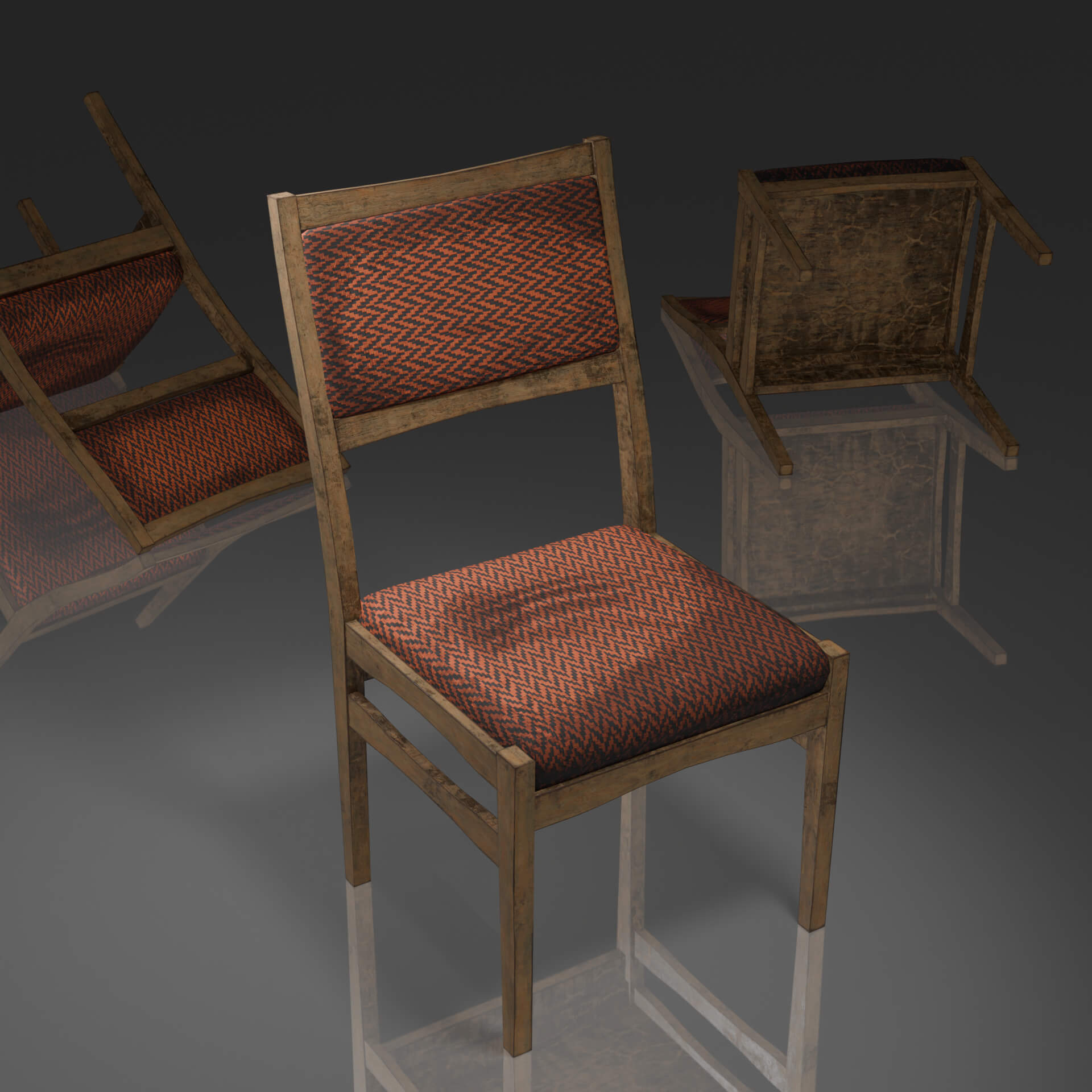 An Old Dirty Chair - 3D Model by gptf