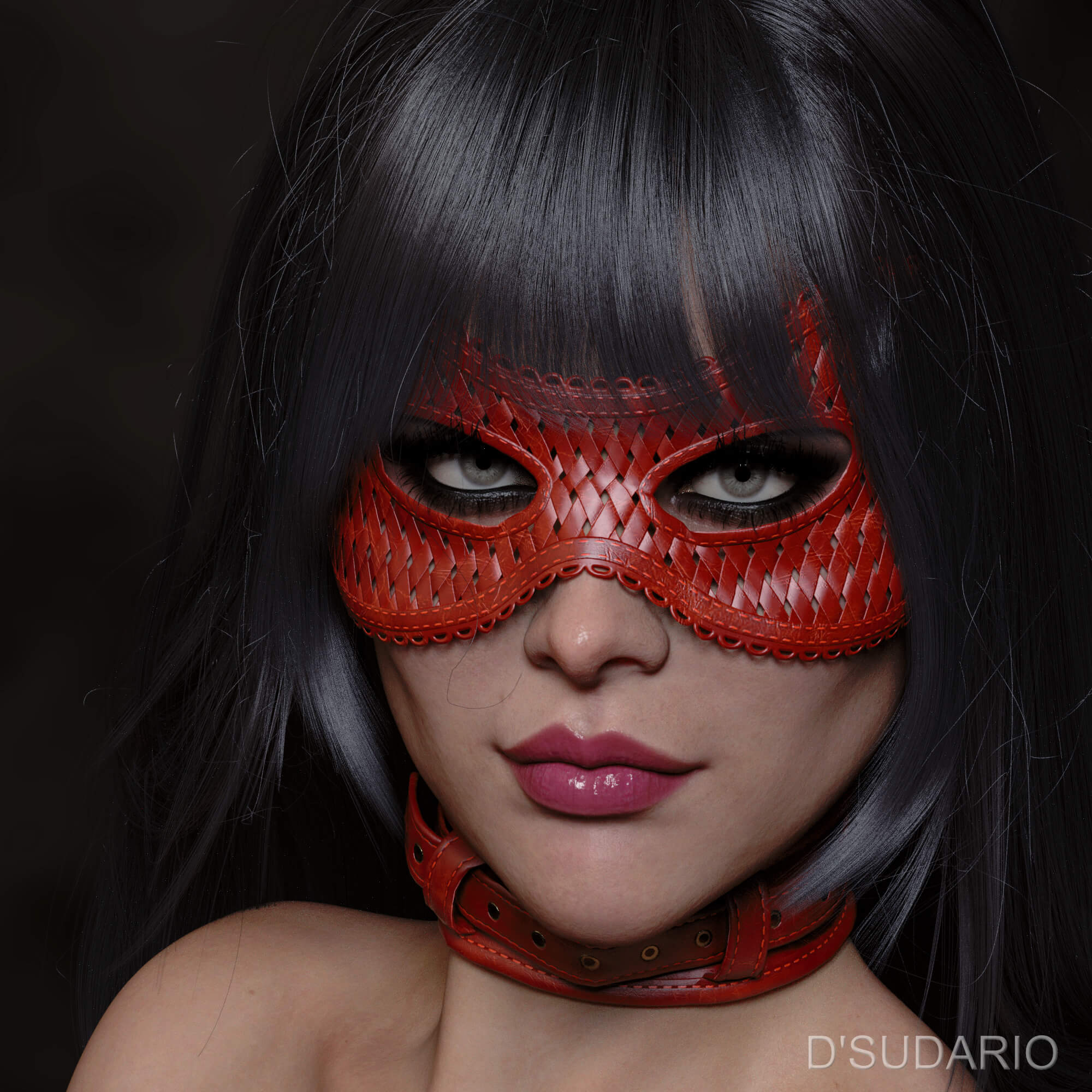 Another Girl Behind The Mask 3D Render by Gracia Amor