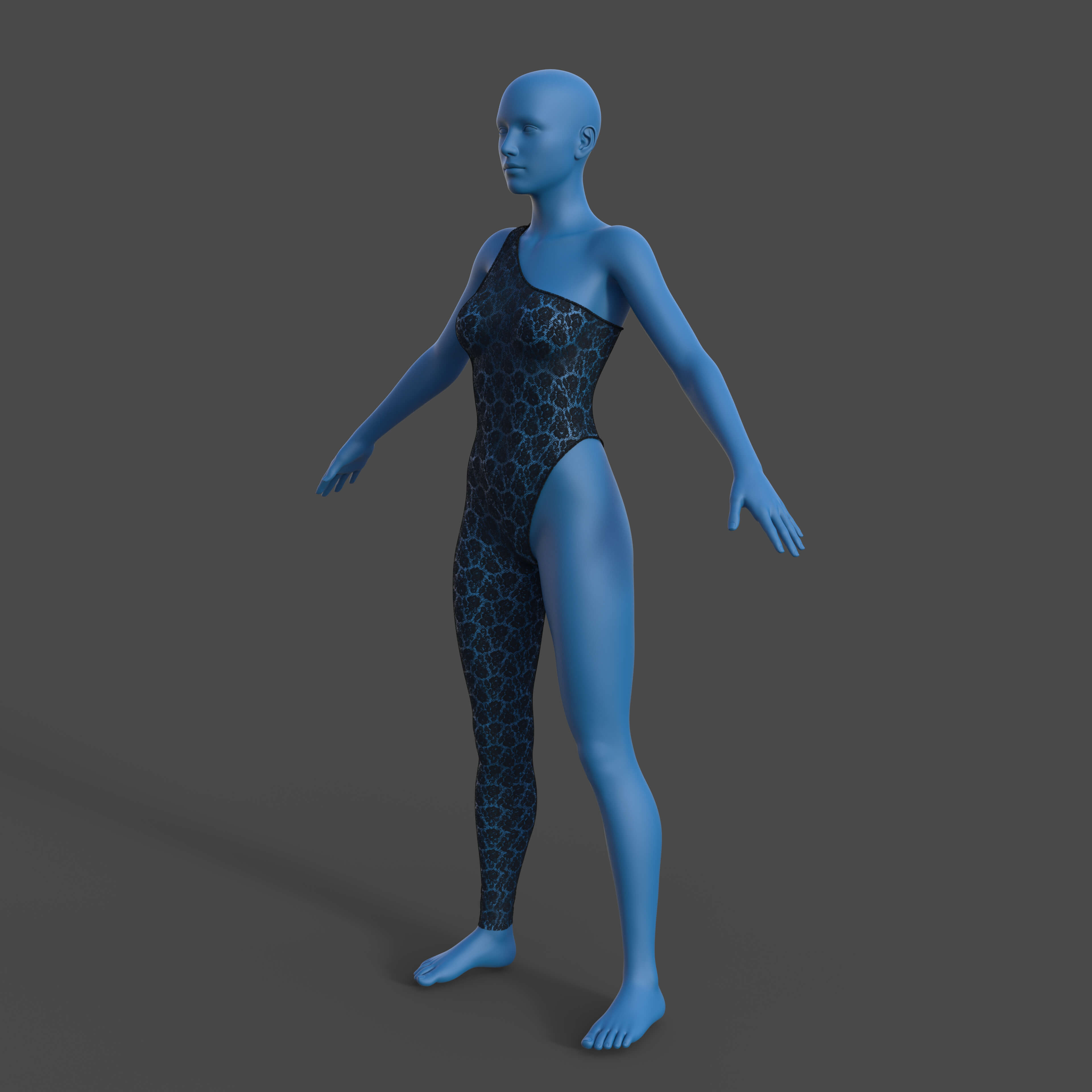 GA - Asymmetrical Dress - MK-I Free Daz Content by Graciart