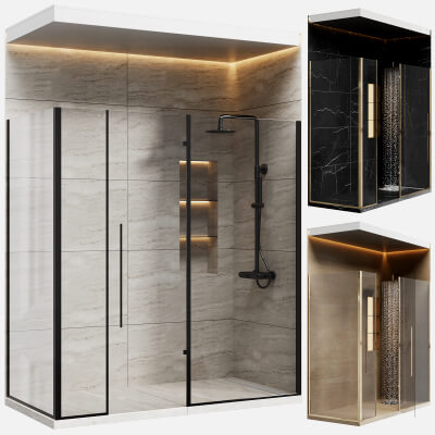 Shower Cabin 06 - 3D Model by Graf01