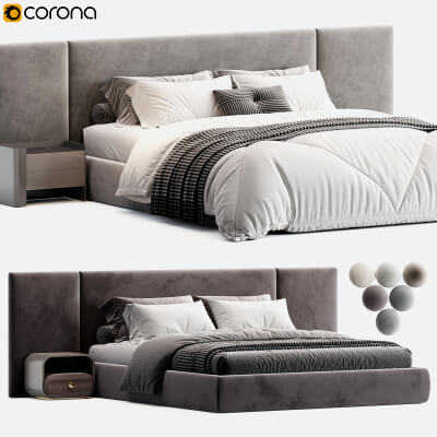 The Extended Momo Bed by Comodoliving - 3D Model by Graf01