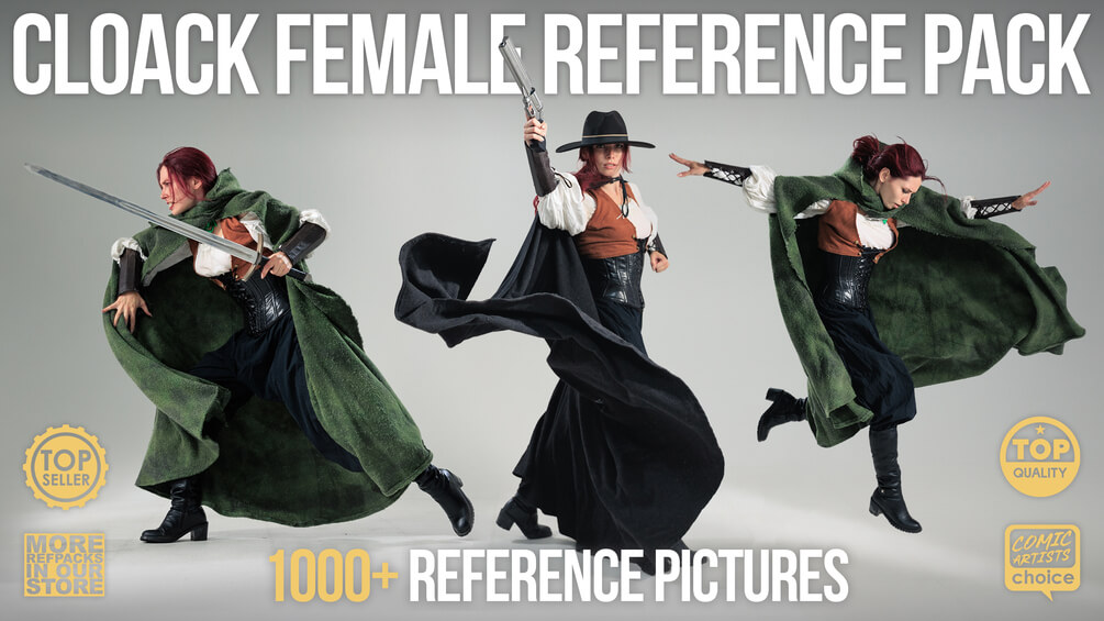 1000+ Cloak Female Reference Pack by Grafit Studio
