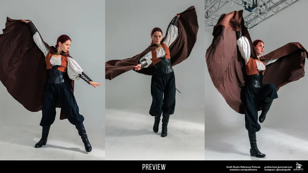 1000+ Cloak Female Reference Pack by Grafit Studio